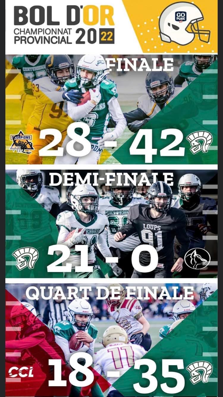 L’équipe cadette des Centurions de la PDM rafle le prestigieux Bol d'or 2022 à Trois-Rivières ...