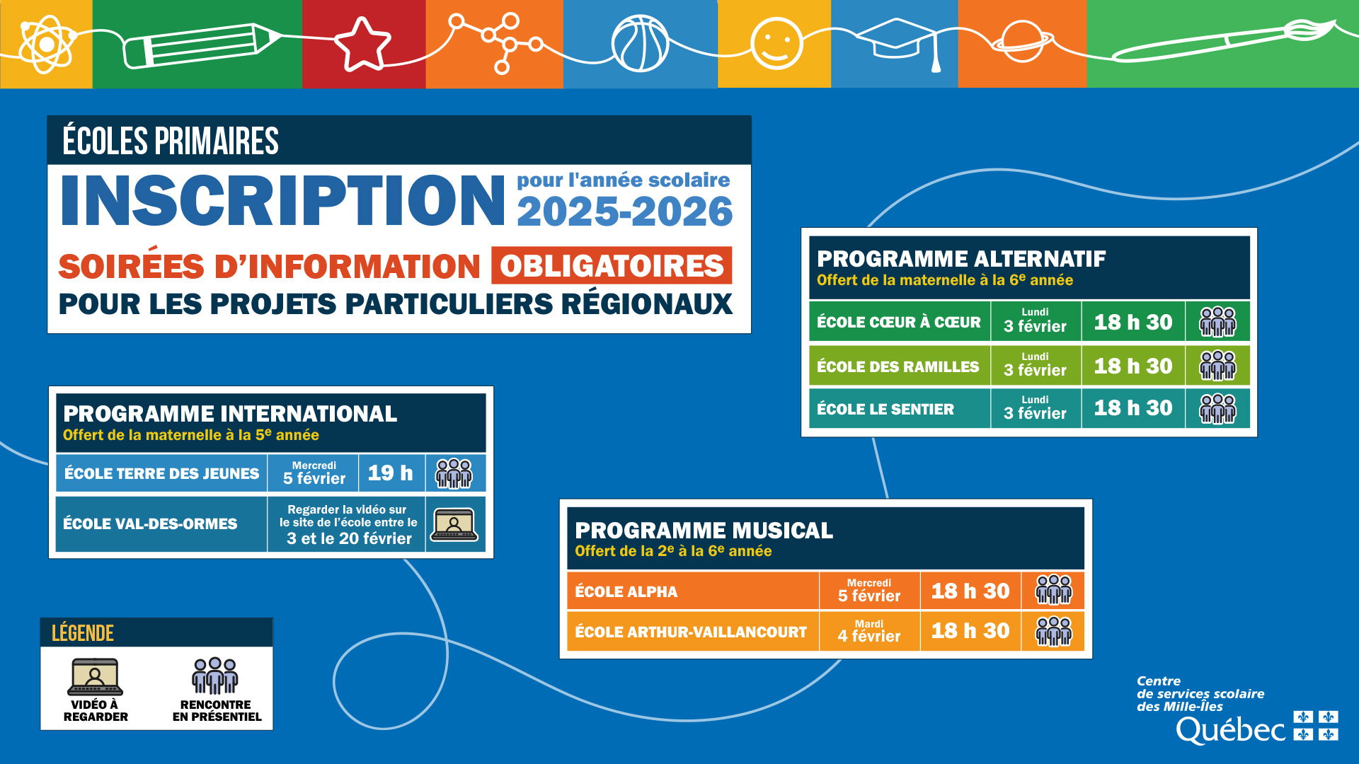 Programmes et projets particuliers - École primaire Val-des-Ormes