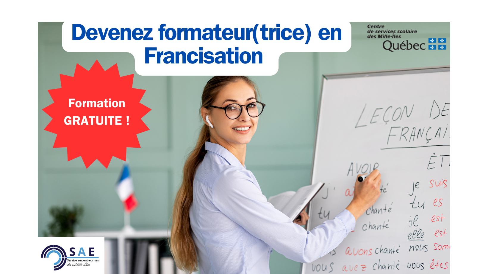 Devenez formateur(trice) en Francisation - Formation gratuite ! - Centre de formation ...